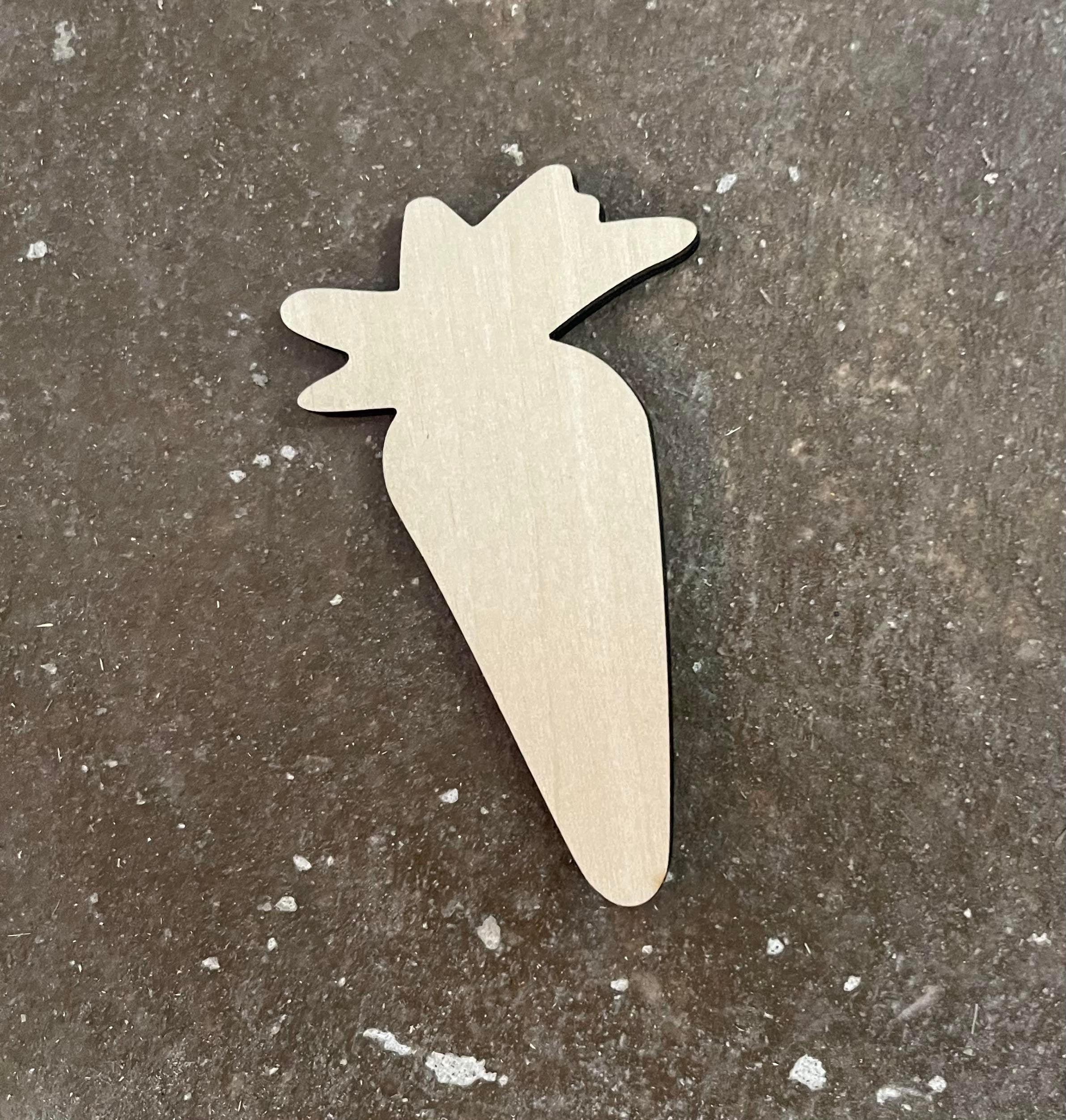 3.5" Carrot For 19" Rounds Wood Cutouts | MR. PEACOCK'S WOOD LLC