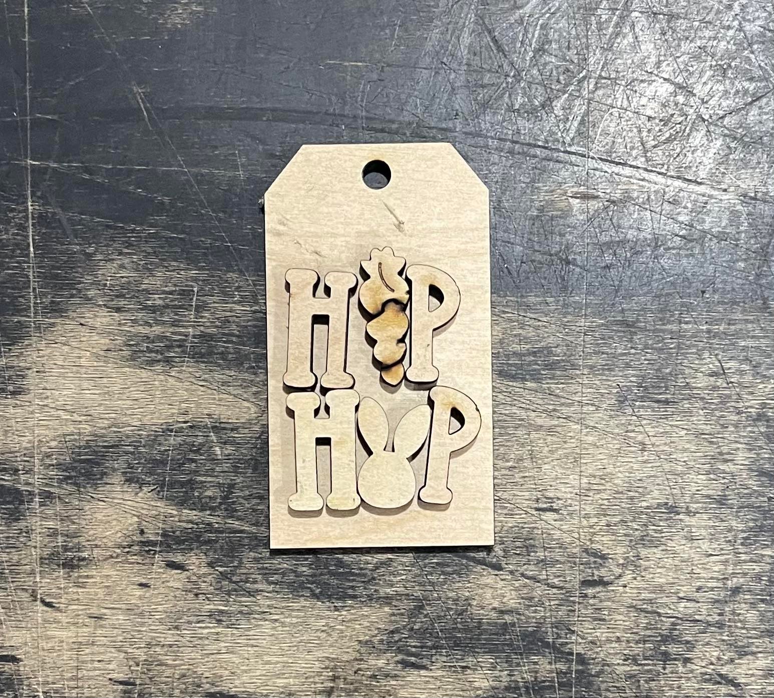 3" Layered Hip Hop Easter Basket or Tier Tray Tag | MR. PEACOCK'S WOOD LLC