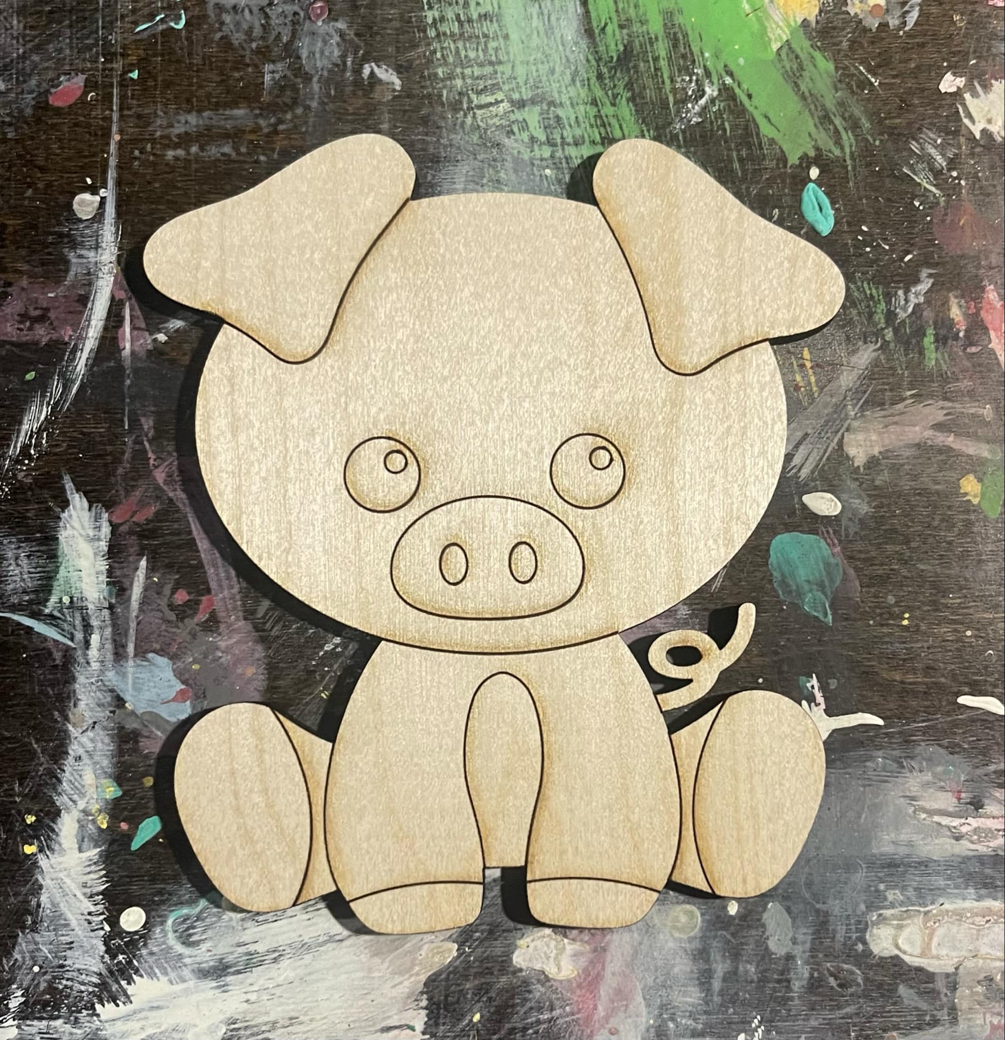 4.5" Pig Craft Wood Blank With Lines Great for Kits | MR. PEACOCK'S ...