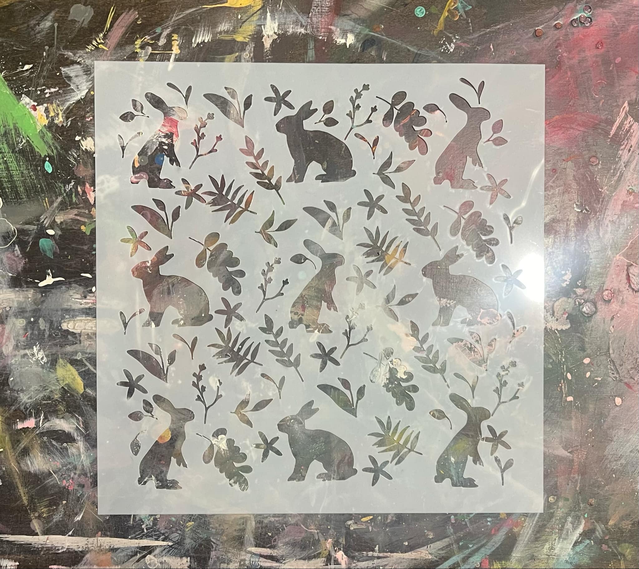 12" Easter Bunny Reusable Stencil 10MM Mylar | MR. PEACOCK'S WOOD LLC