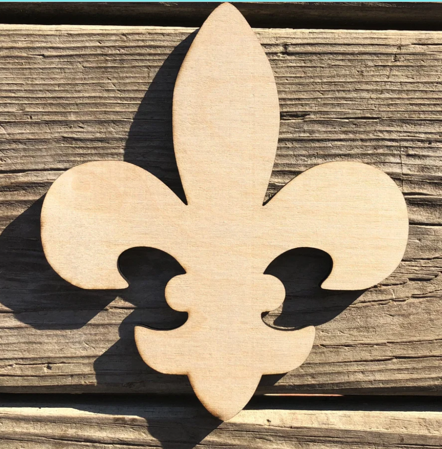 6” Fleur De Lis Interchangeable Shape | MR. PEACOCK'S WOOD LLC