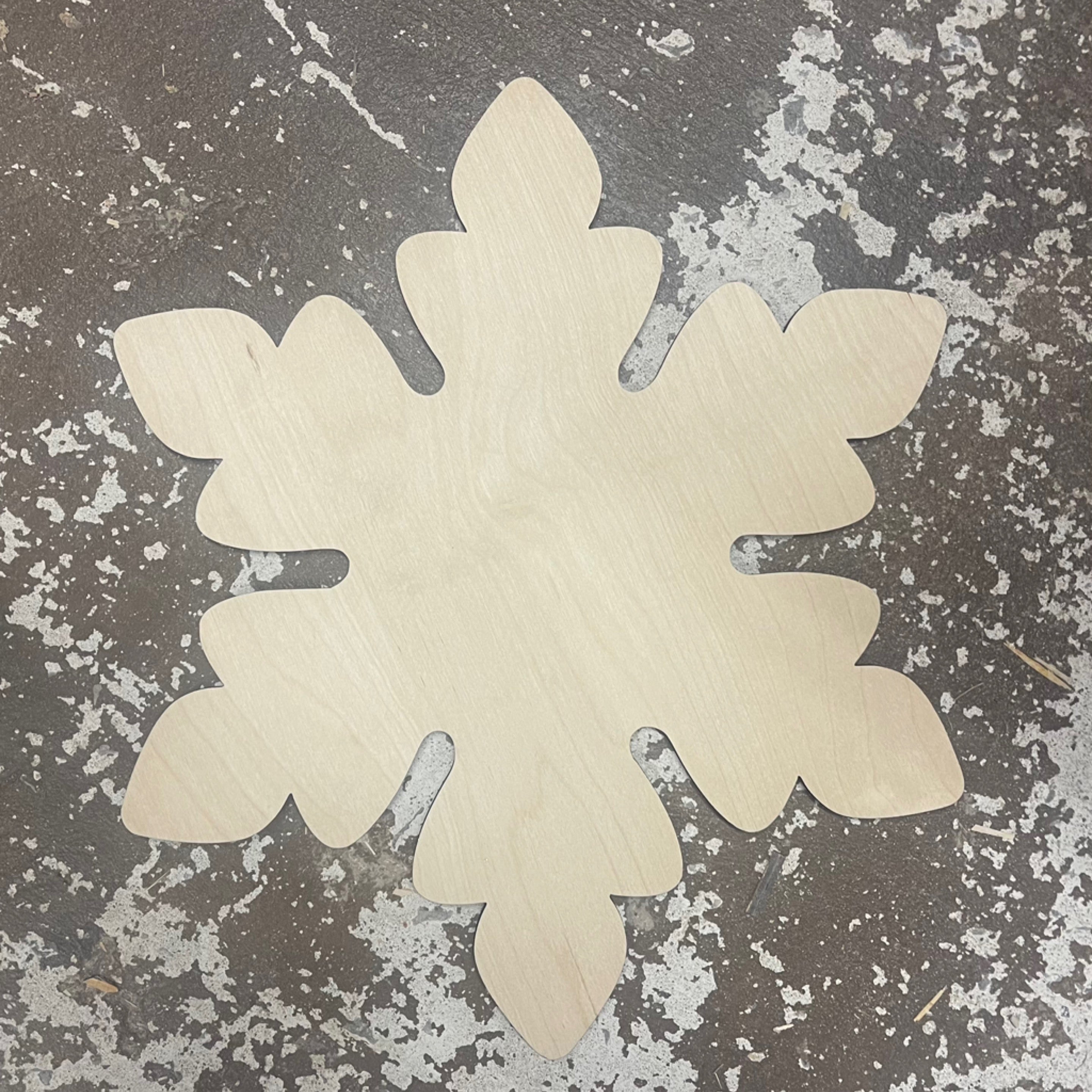 Chunky Snowflake Wooden Craft Circle | MR. PEACOCK'S WOOD LLC