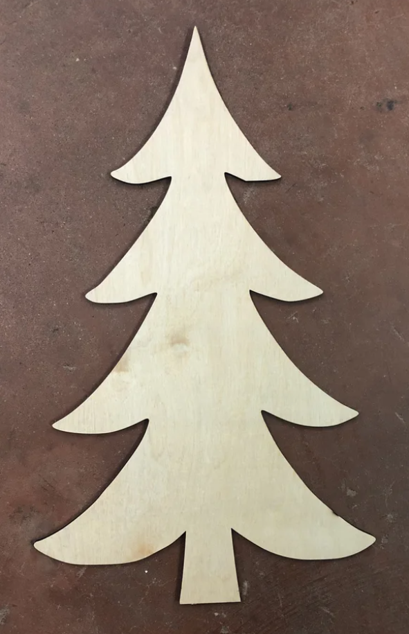 5" Christmas Tree Wood Cutout | MR. PEACOCK'S WOOD LLC
