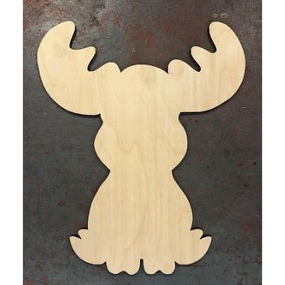 18" x 15" Woodland Moose Door Hanger Wood Cutout | MR. PEACOCK'S WOOD LLC