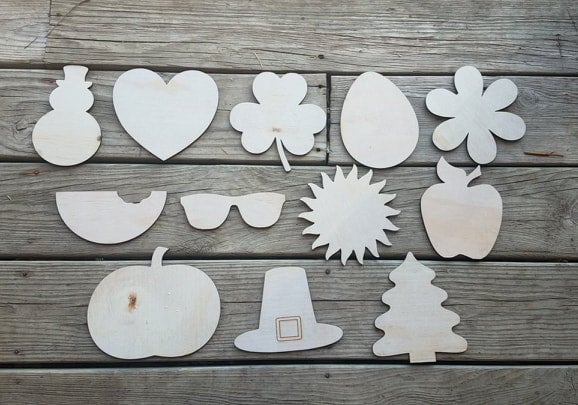 6" Seasonal Shape Set | MR. PEACOCK'S WOOD LLC