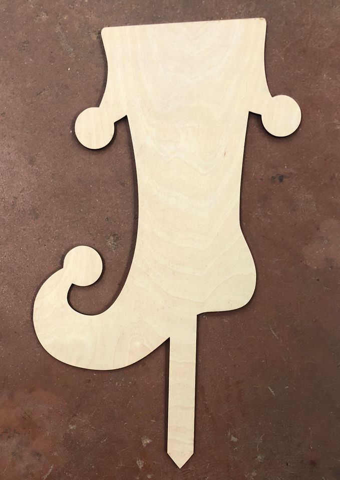 22” Stocking Yard Sign Wood Cutout | MR. PEACOCK'S WOOD LLC