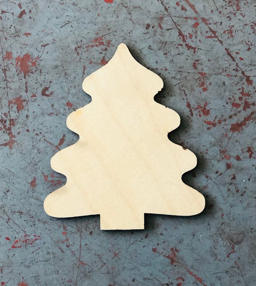 3.5" Christmas Tree For 19" Rounds Wood Cutouts | MR. PEACOCK'S WOOD LLC