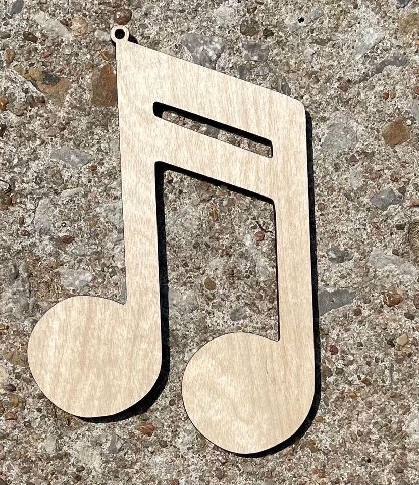 5” 1/8th Note Ornament | MR. PEACOCK'S WOOD LLC
