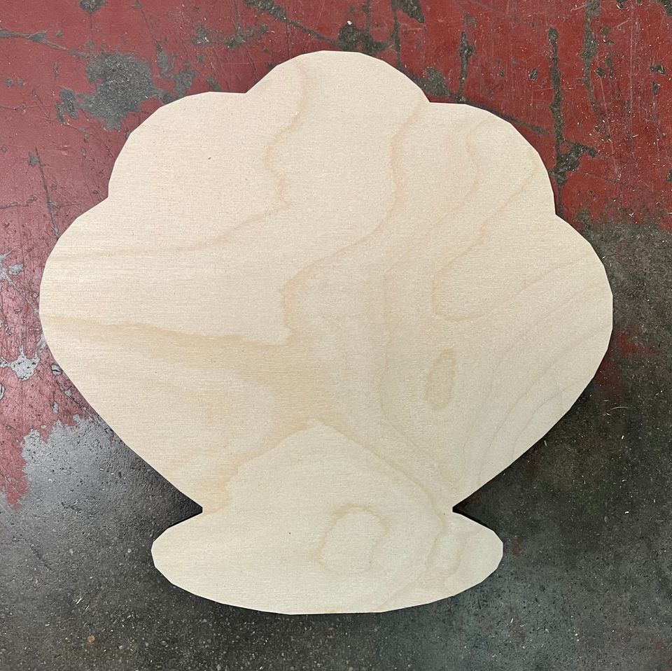 7" Seashell Wood Cutout | MR. PEACOCK'S WOOD LLC