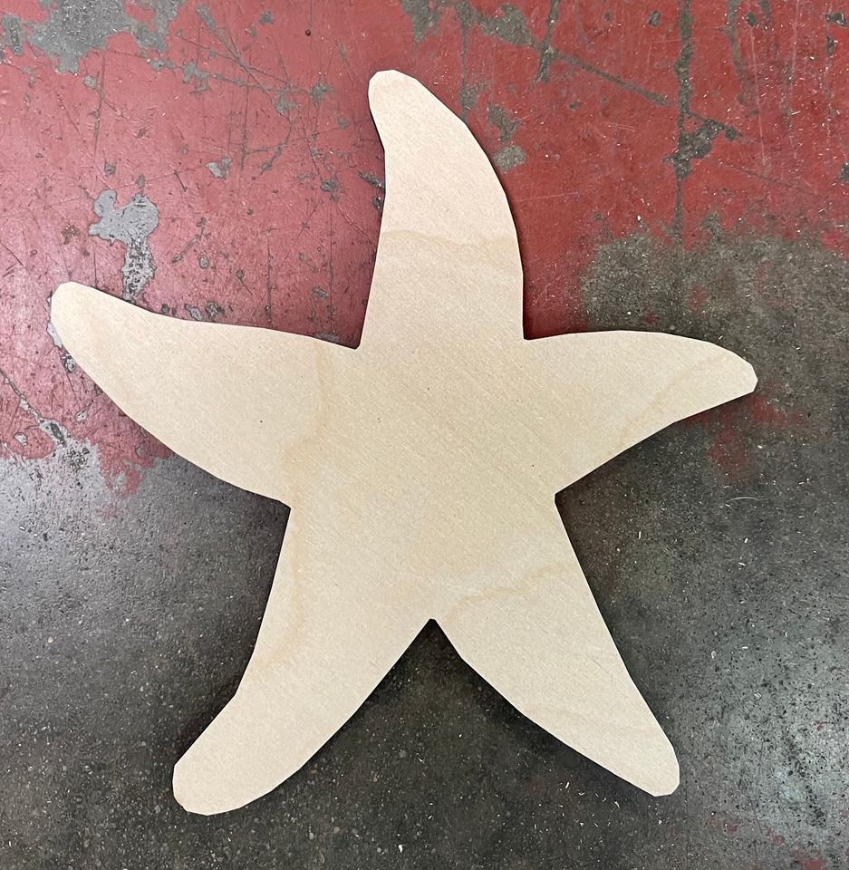7" Starfish Wood Cutout | MR. PEACOCK'S WOOD LLC