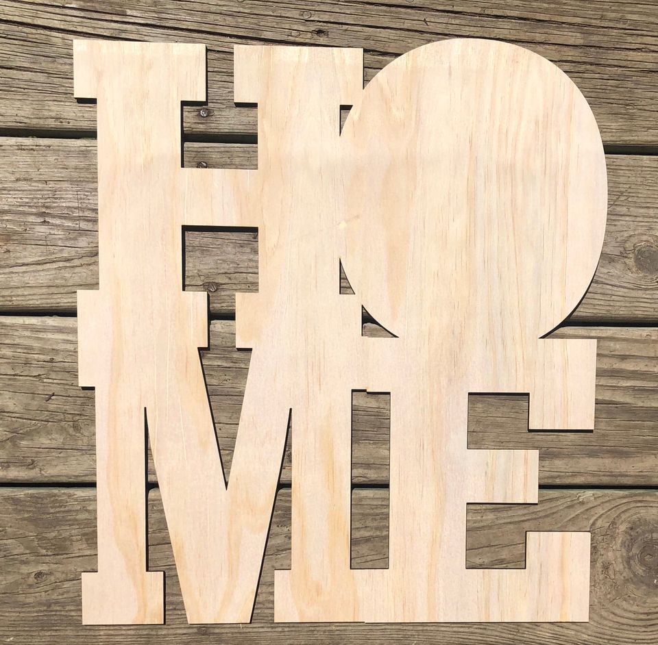 FARMHOUSE Home Sign with Circle for 6” Shapes | MR. PEACOCK'S WOOD LLC