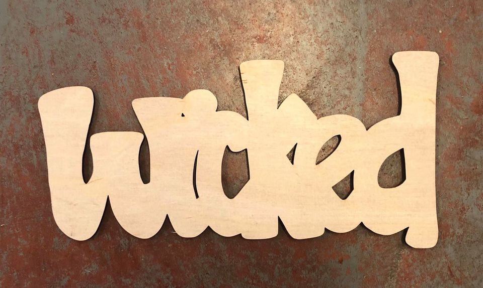Wicked Word Cutout For 15 Rounds MR PEACOCK S WOOD LLC Wicked Word Cutout For 15 Rounds MR PEACOCK S WOOD LLC