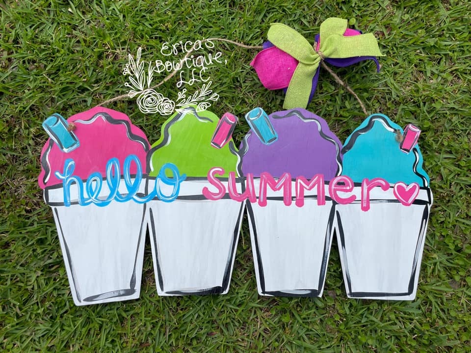 22” x 11” Snowball Quad-Piece Door Hanger Wood Cutout | MR. PEACOCK'S ...