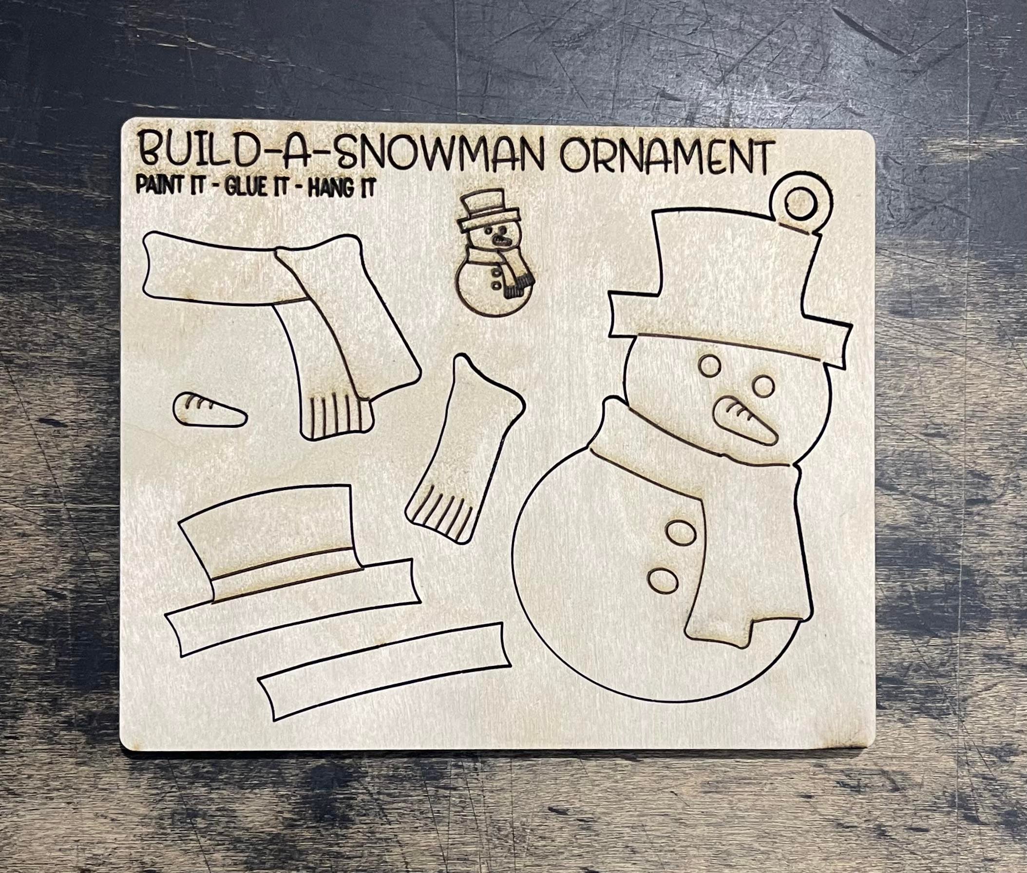 4" Build-A-Snowman Ornament | MR. PEACOCK'S WOOD LLC