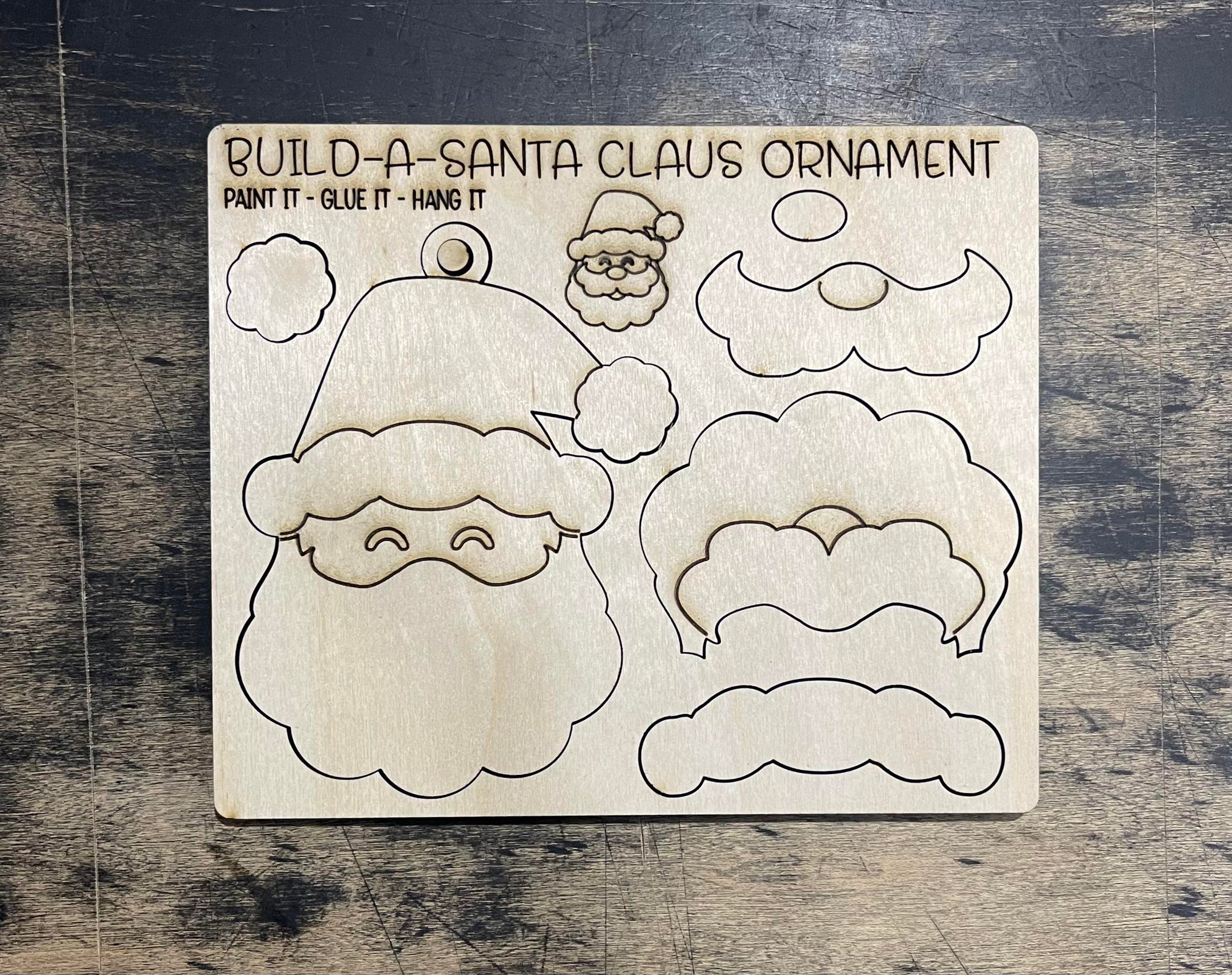 4" Build-A-Santa Ornament | MR. PEACOCK'S WOOD LLC