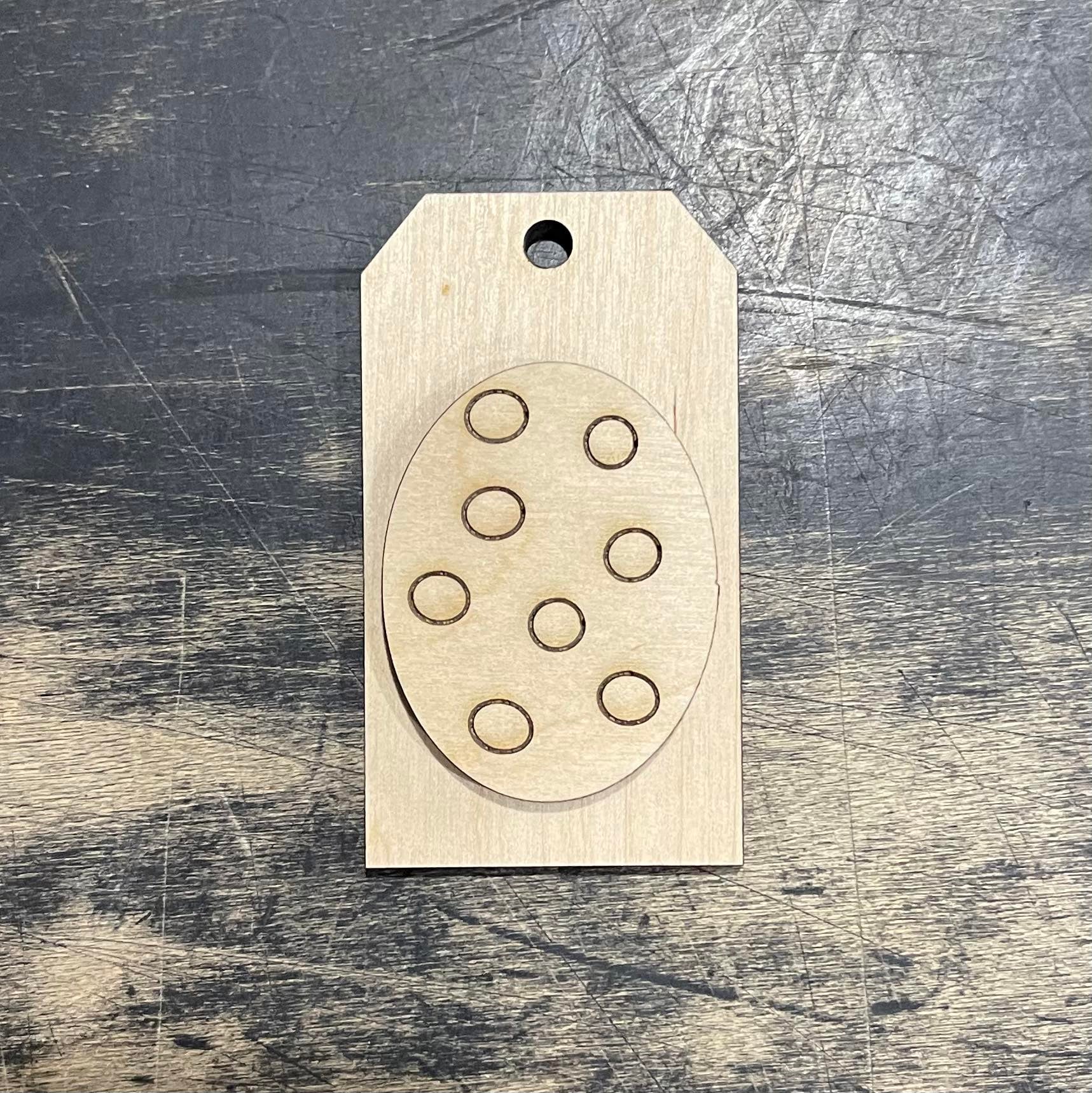 3" Layered Egg Easter Basket or Tier Tray Tag | MR. PEACOCK'S WOOD LLC