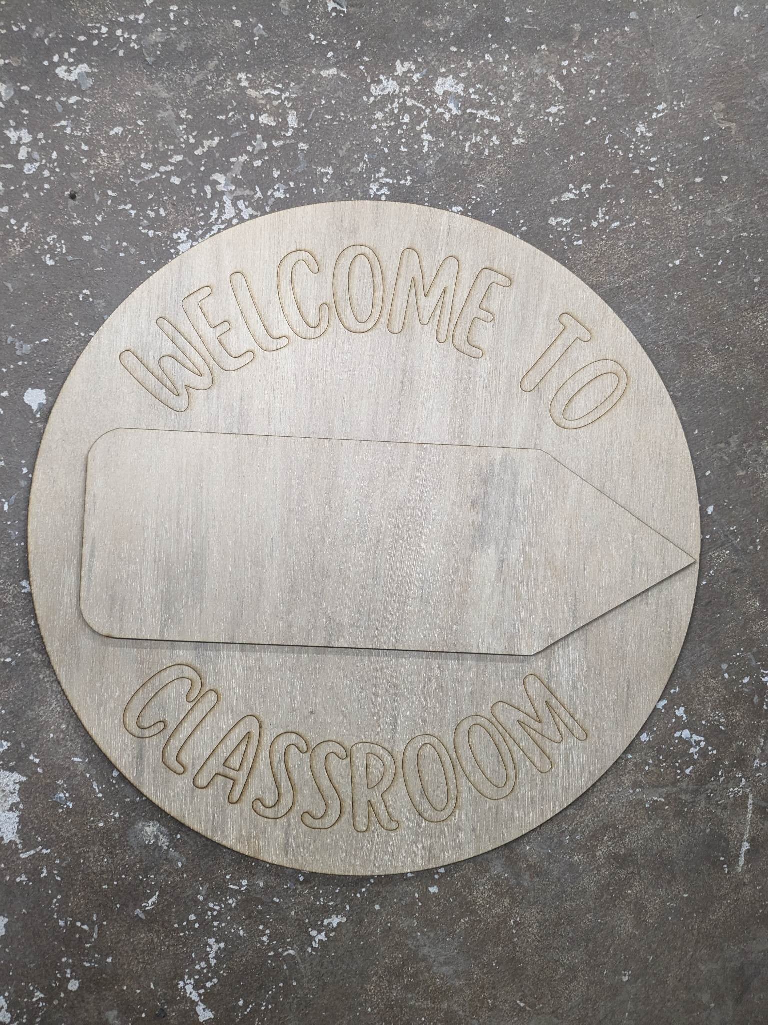 19" Layered Welcome To Classroom Door Hanger Wood Cutout | MR. PEACOCK ...