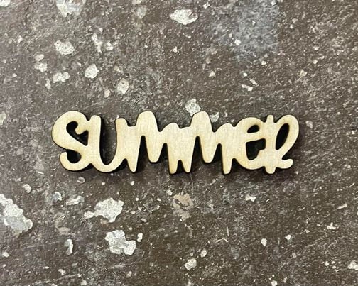 SUMMER Word Cutout for 15" Rounds | MR. PEACOCK'S WOOD LLC