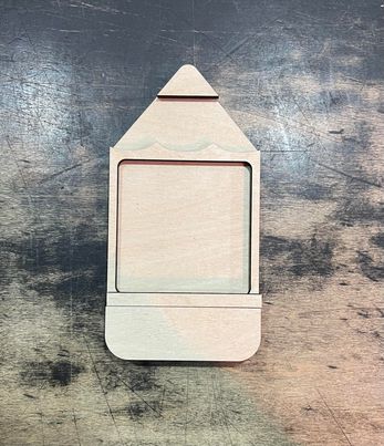 8” Pencil Notepad Holder Wood Cutout | MR. PEACOCK'S WOOD LLC