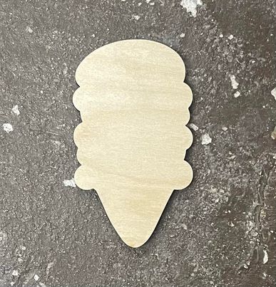 6" Triple Ice Cream Cone Interchangeable Shape | MR. PEACOCK'S WOOD LLC