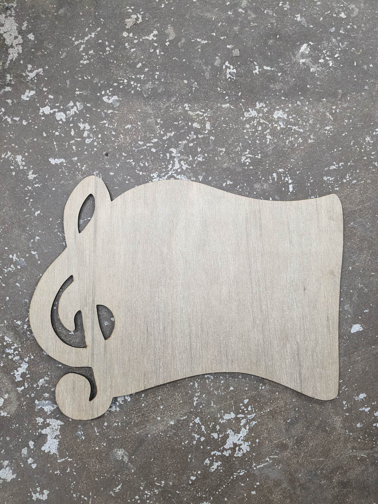19" x 15" Treble Clef with Music Sheet Door Hanger Wood Cutout | MR ...