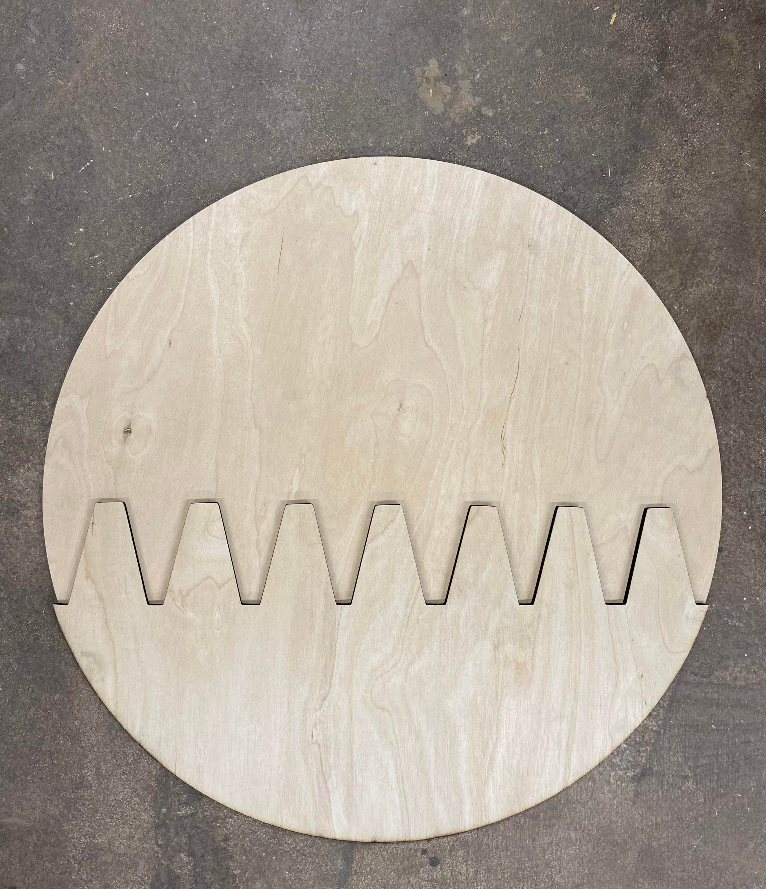 19" Crayon Layered Circle Door Hanger Wood Cutout | MR. PEACOCK'S WOOD LLC