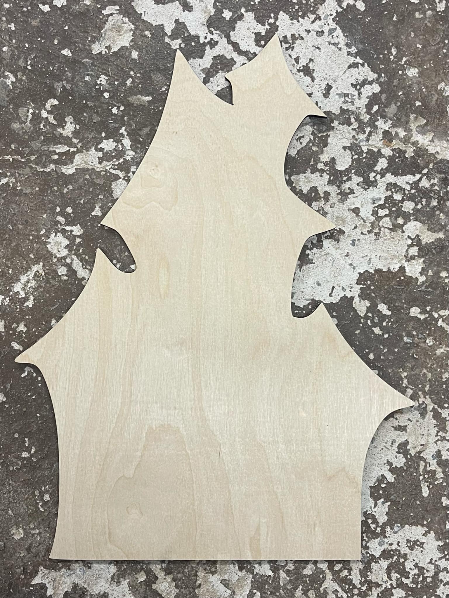 Haunted House Door Hanger Wood Cutout | MR. PEACOCK'S WOOD LLC