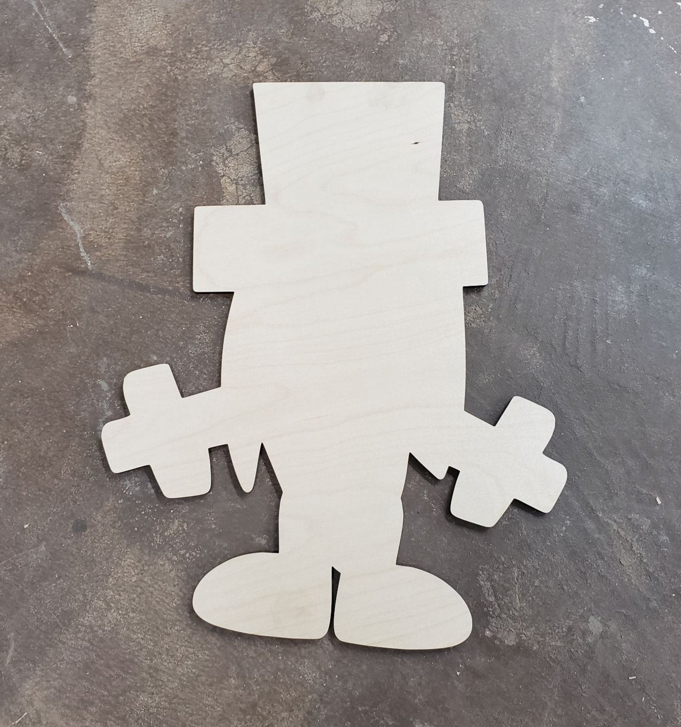 19" Snowman Gnome Wood Door Hanger Cut Out | MR. PEACOCK'S WOOD LLC