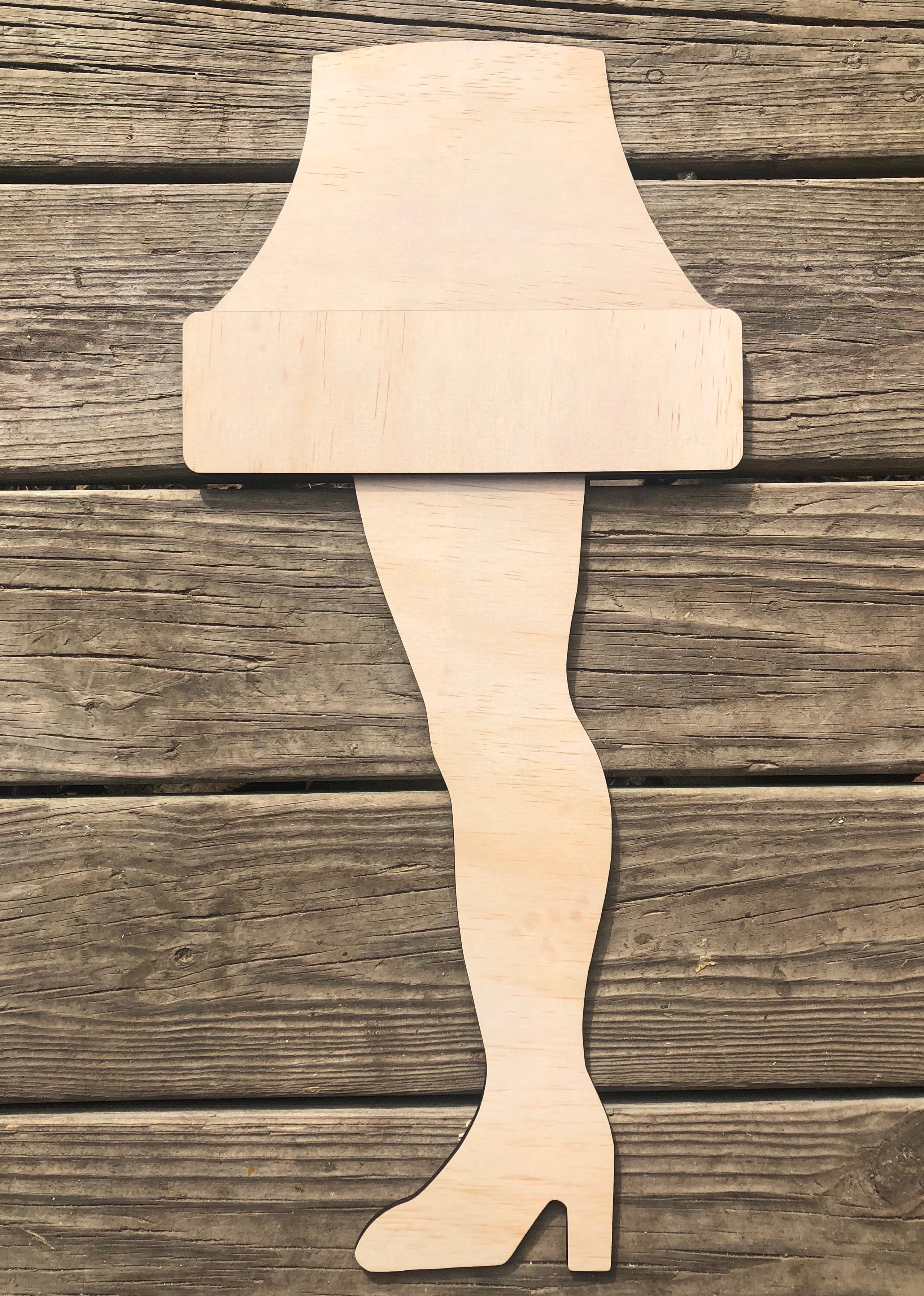 22" CHRISTMAS STORY LEG LAMP WOOD DOOR HANGER CUT OUT | MR. PEACOCK'S ...
