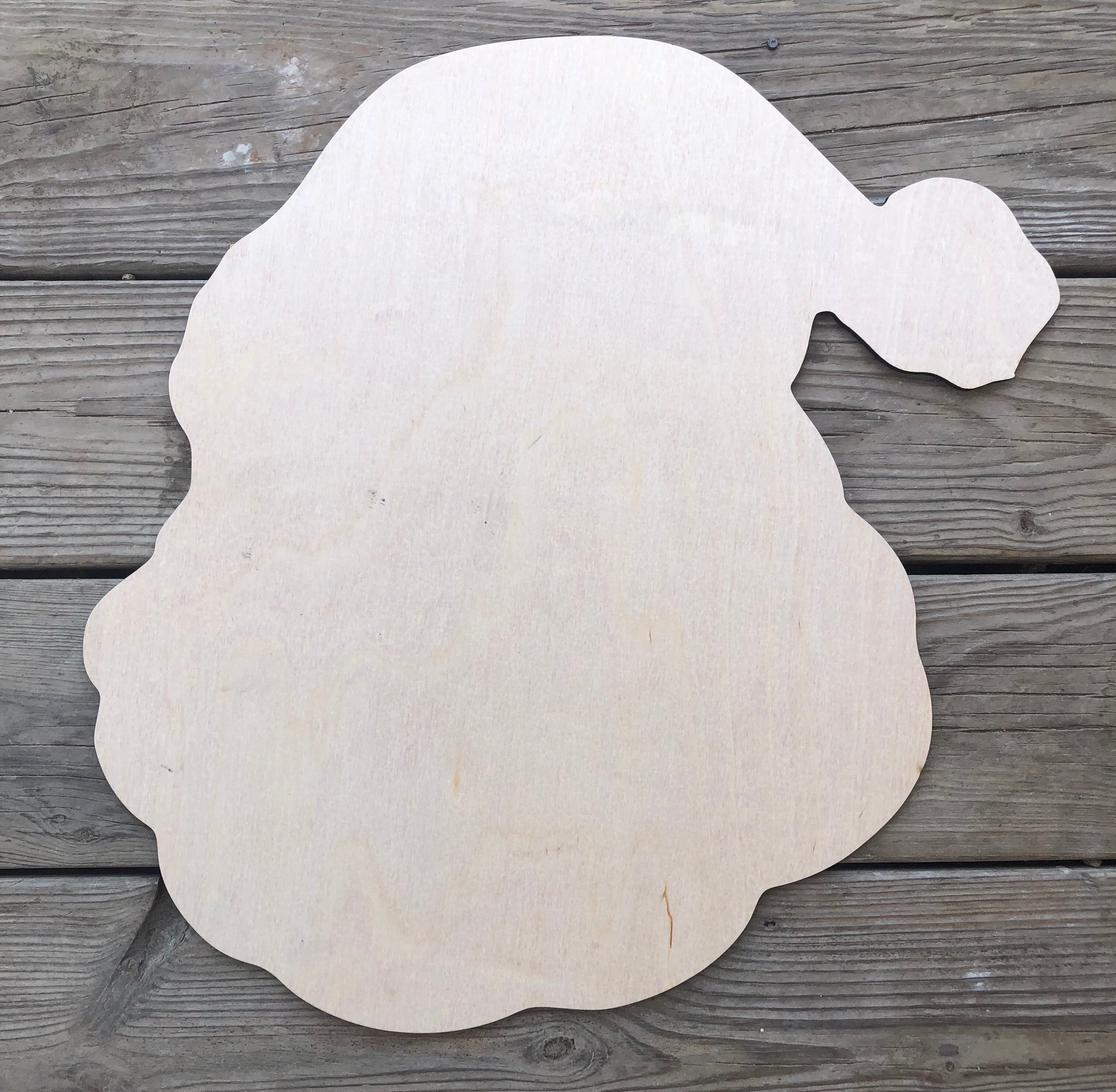19" HANGING SANTA WOOD DOOR HANGER CUT OUT | MR. PEACOCK'S WOOD LLC