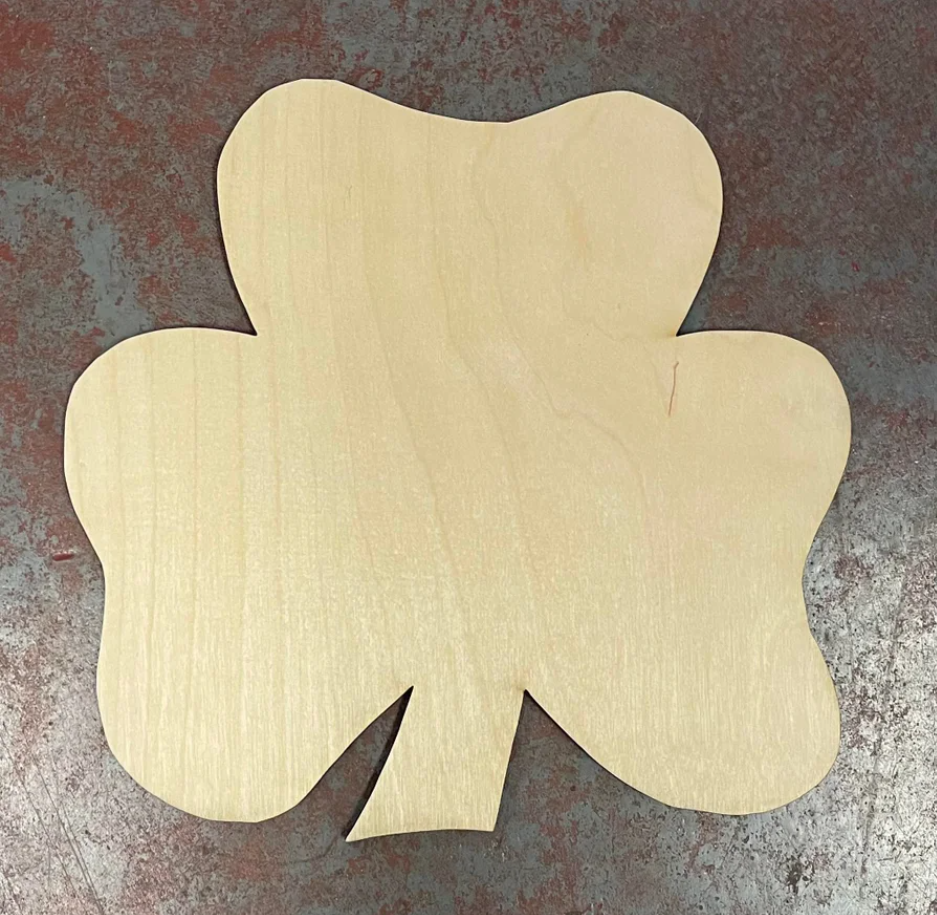 11" Clover For 15" Rounds Wood Cutouts | MR. PEACOCK'S WOOD LLC