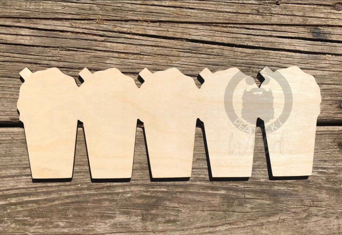 15" Circle And Snowball Set Door Hanger Wood Round Cutout | MR. PEACOCK ...