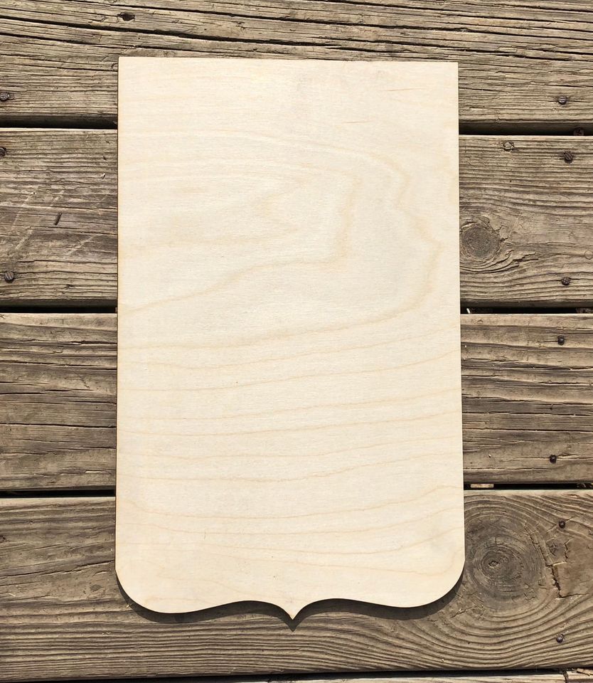 17” Scroll Bottom Square Door Hanger Wood Cutout | MR. PEACOCK'S WOOD LLC