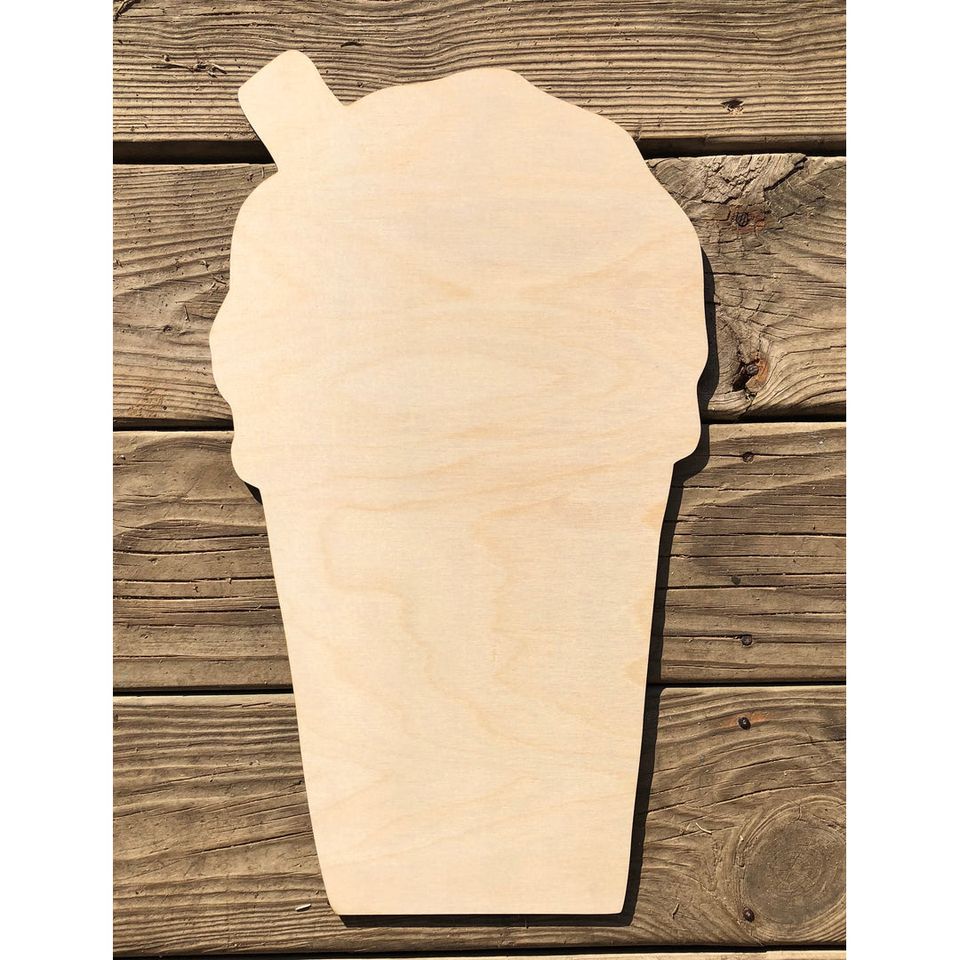 18” New Orleans Style Snowball With Straw Door Hanger Wood Cutout | MR ...