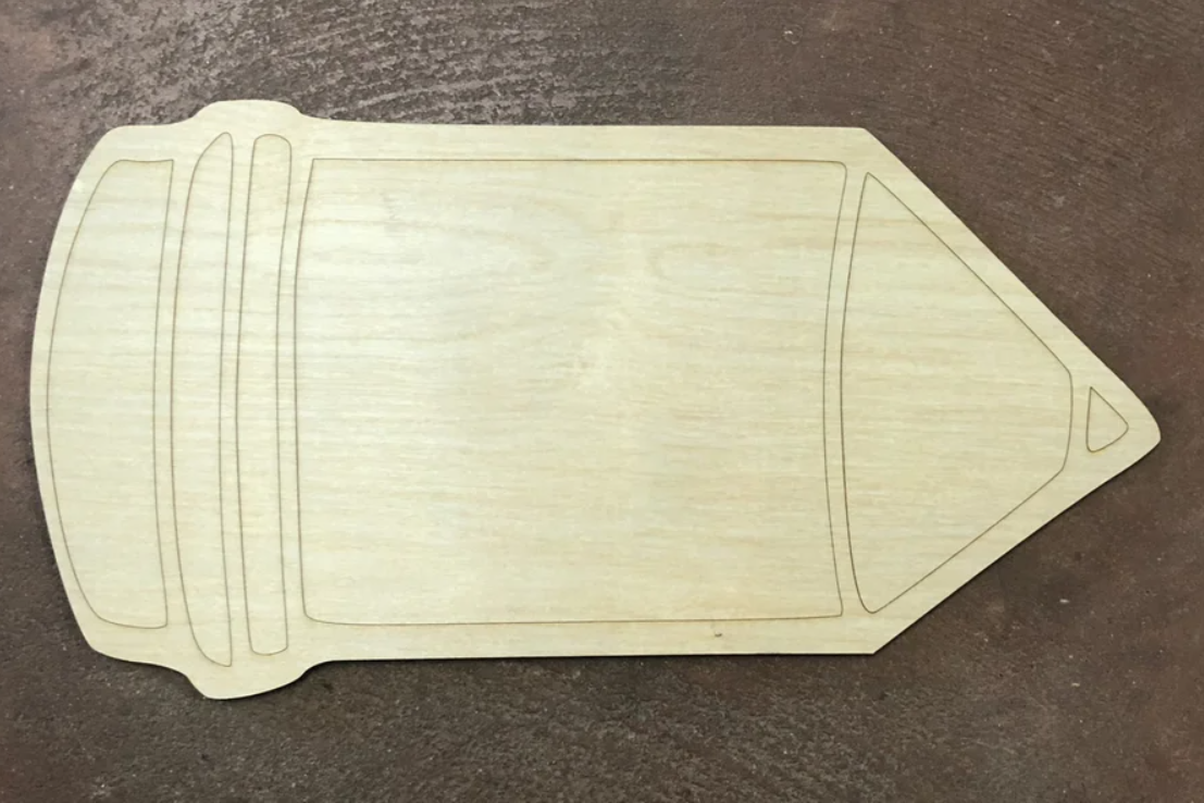 19” Chunky Pencil Door Wood Cutout Door Hanger | MR. PEACOCK'S WOOD LLC